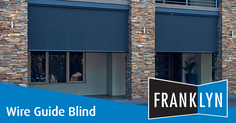 Wire Guide Blind | Unique Outdoor Blinds with wire guides.
